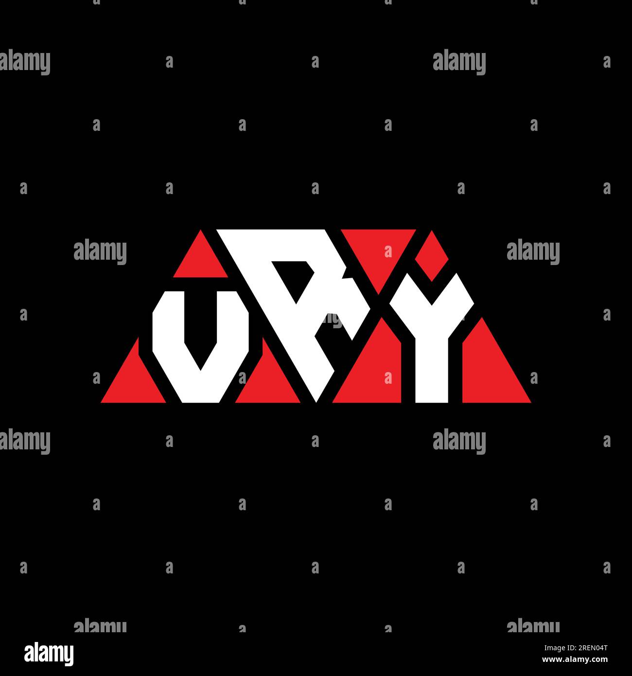 VRY triangle letter logo design with triangle shape. VRY triangle logo ...