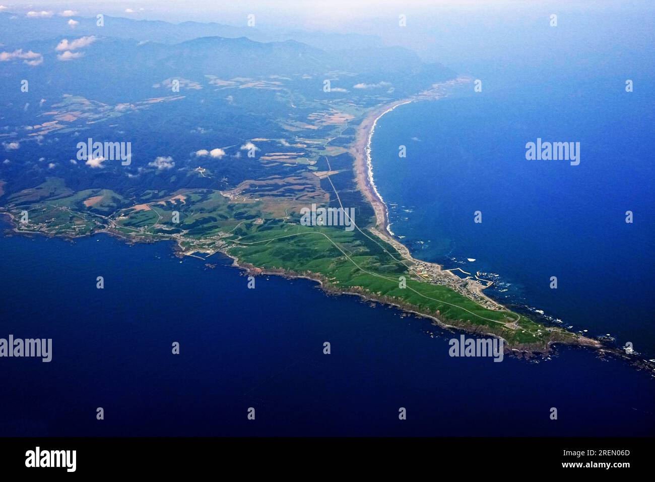 An aerial photo shows Hidaka Sanmyaku-Erimo Quasi-national Park in ...