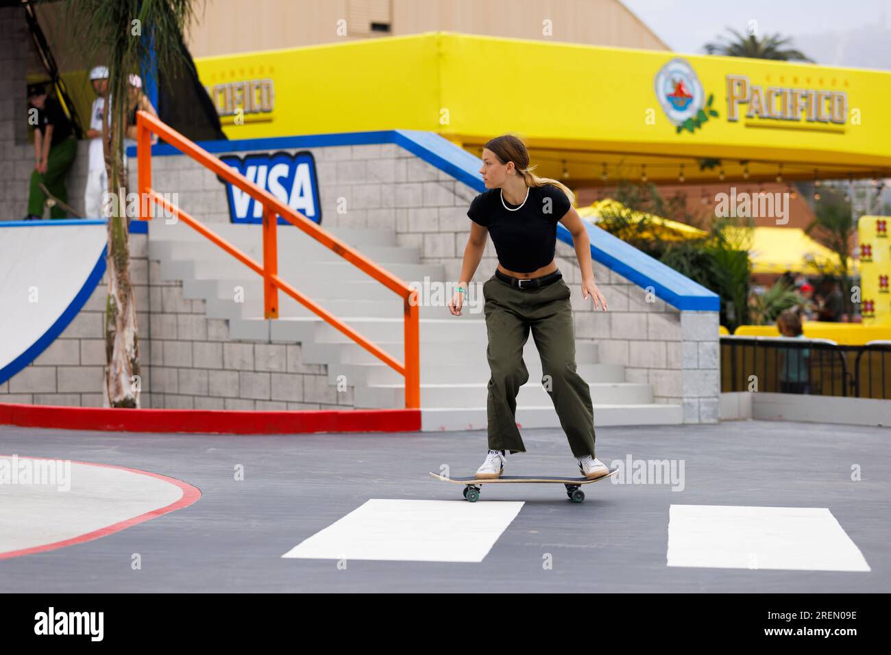 VENTURA, CA - JULY 21: Paige Heyn competes during Men's Skateboard ...