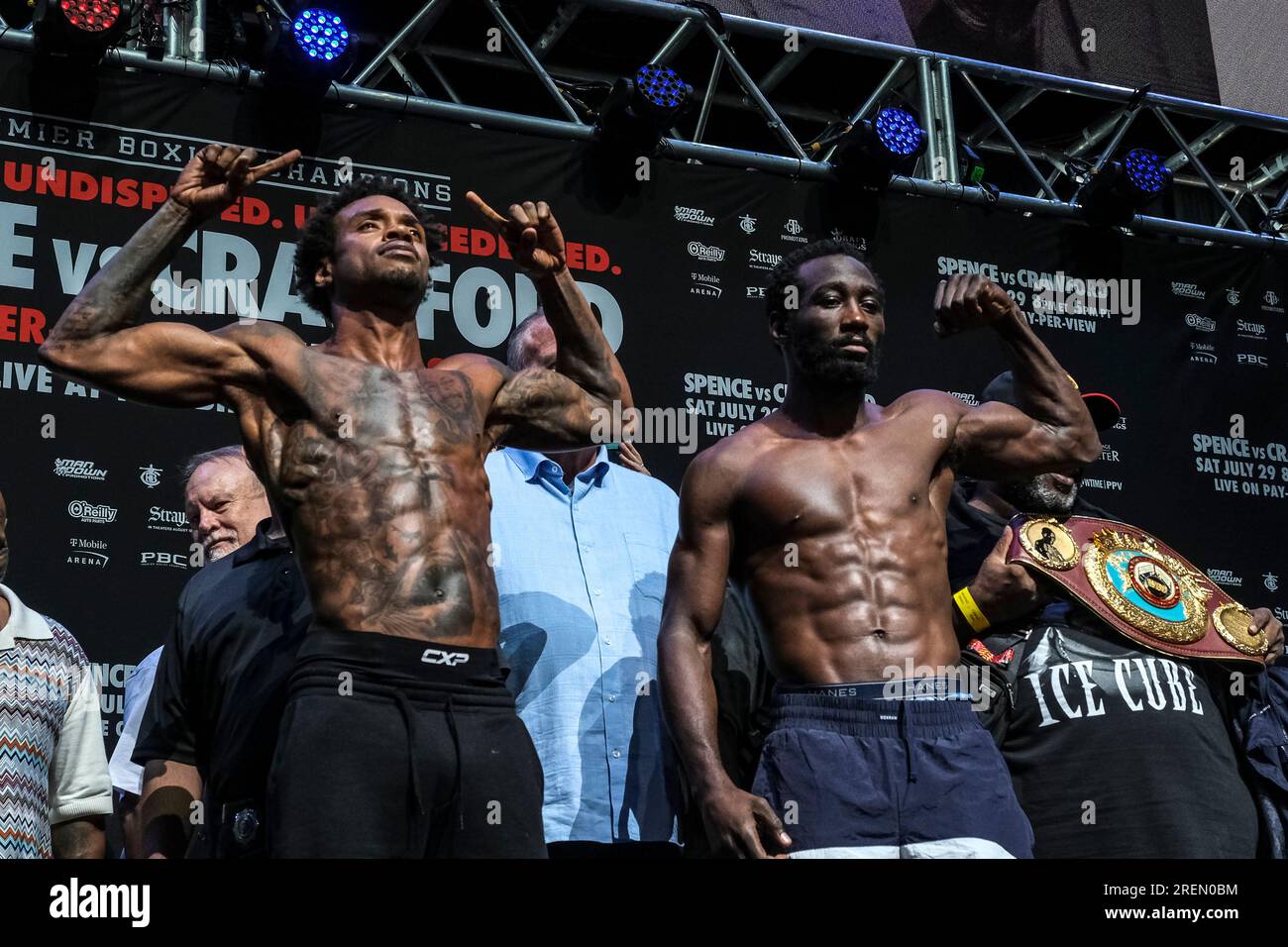 Las Vegas, Nevada, USA. 28th July, 2023. WBC, WBA & IBF champion ERROL ...