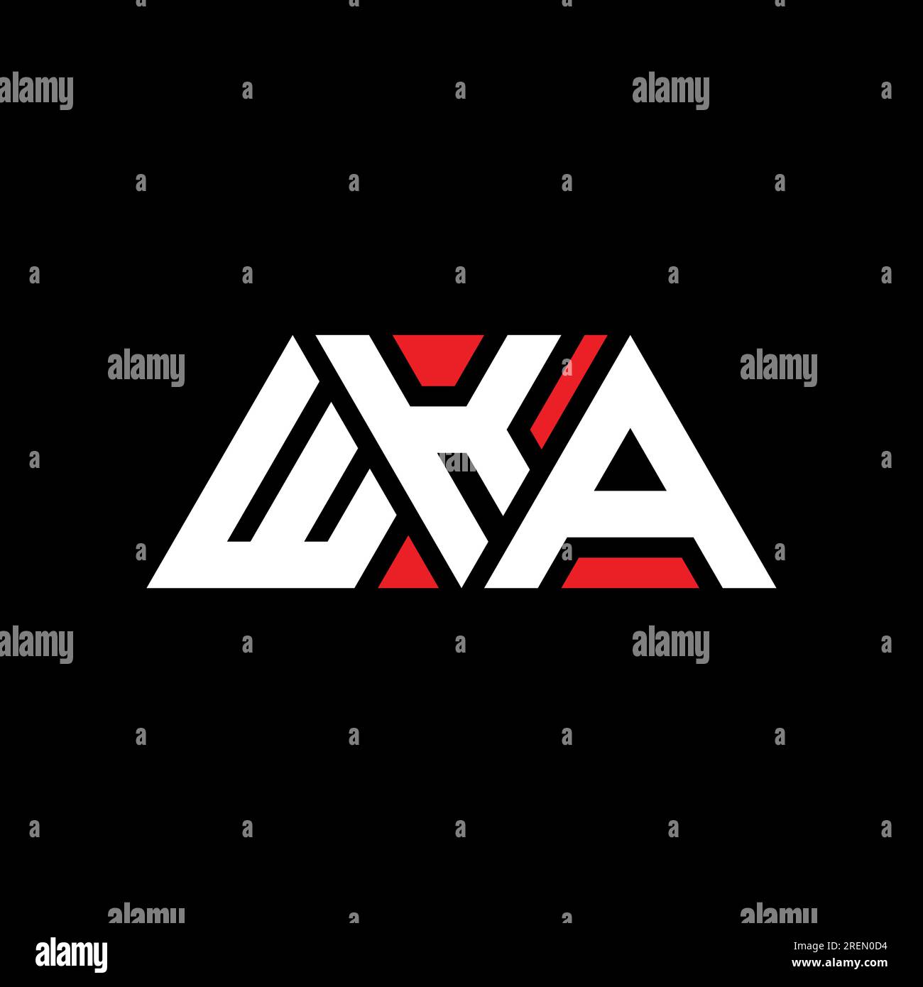 WKA triangle letter logo design with triangle shape. WKA triangle logo ...