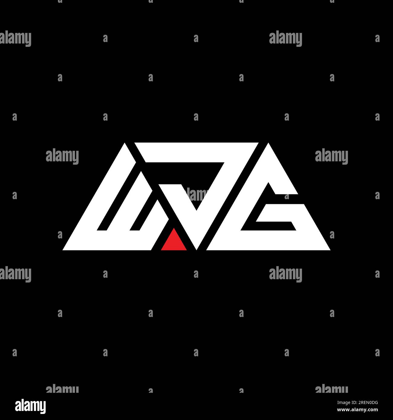 WJG triangle letter logo design with triangle shape. WJG triangle logo ...