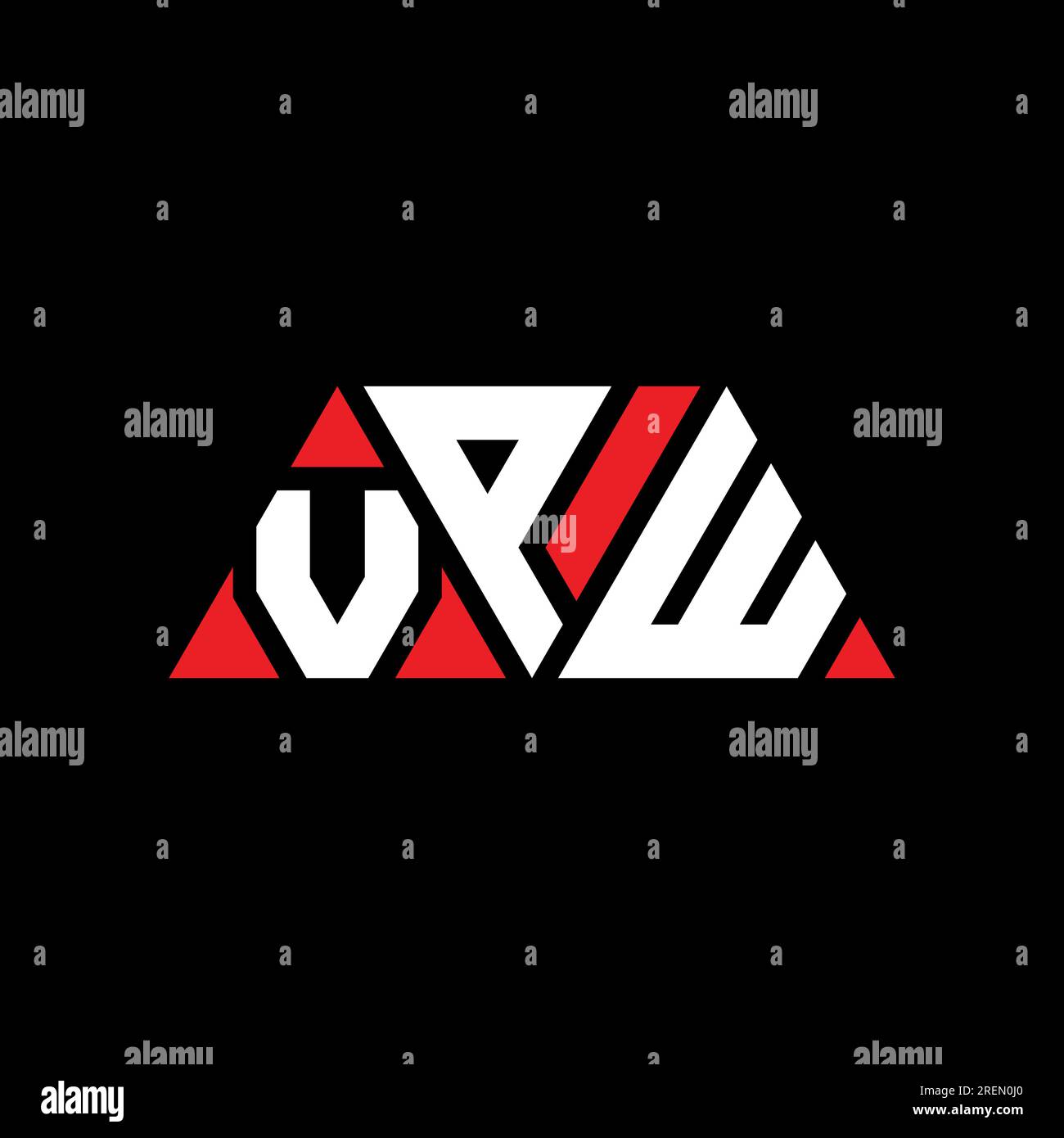 VPW triangle letter logo design with triangle shape. VPW triangle logo ...