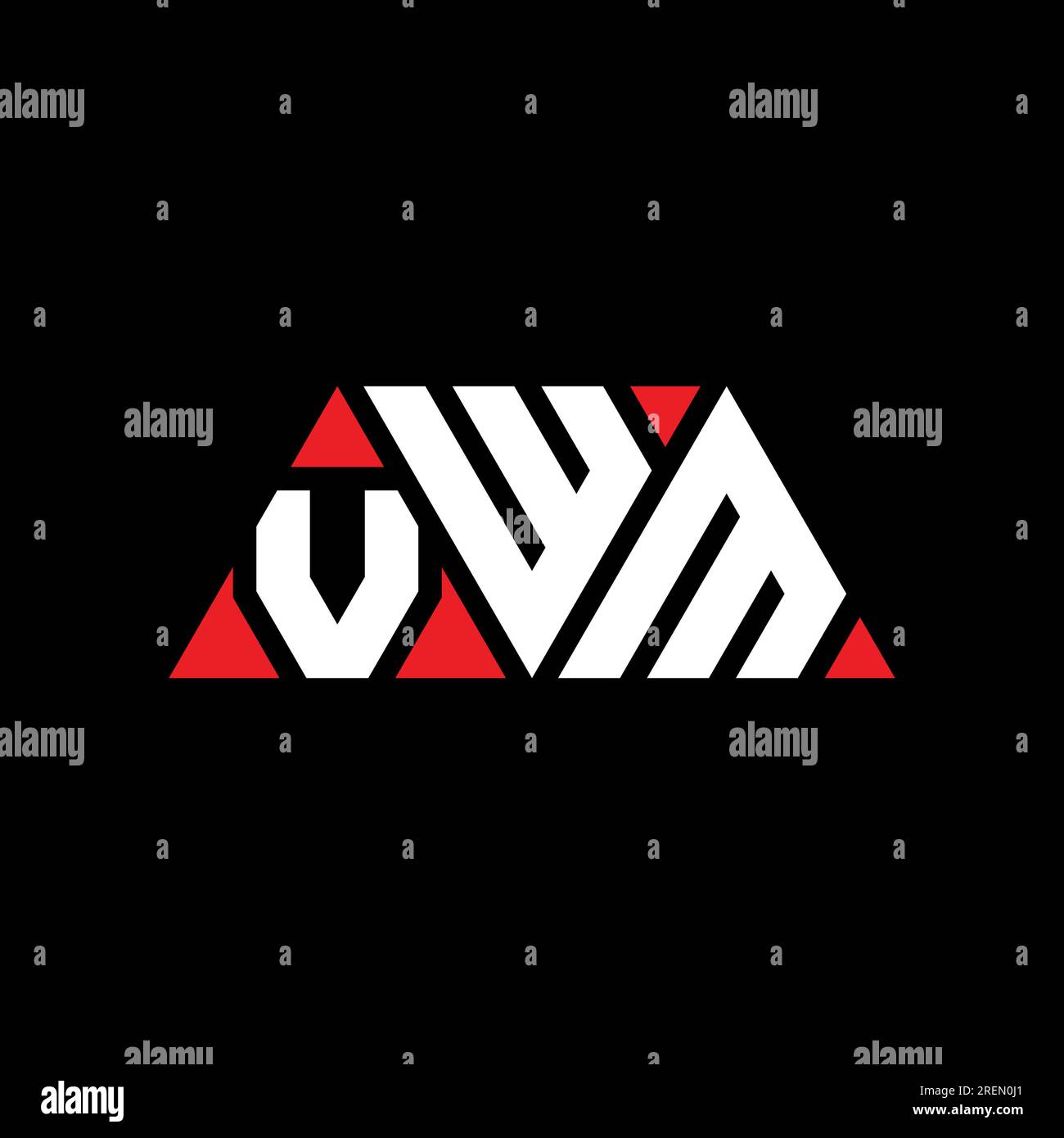VWM triangle letter logo design with triangle shape. VWM triangle logo ...