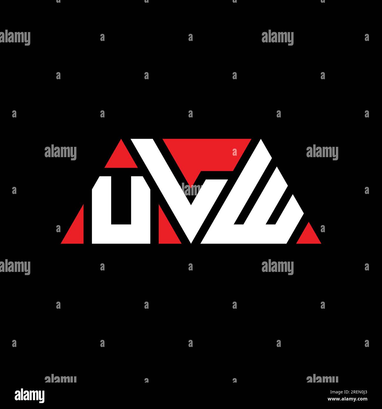 ULW triangle letter logo design with triangle shape. ULW triangle logo ...