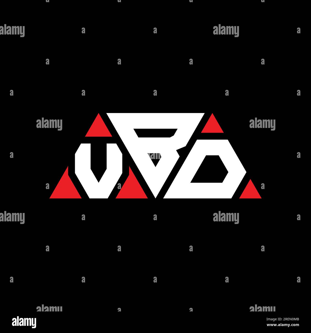 VBD triangle letter logo design with triangle shape. VBD triangle logo ...