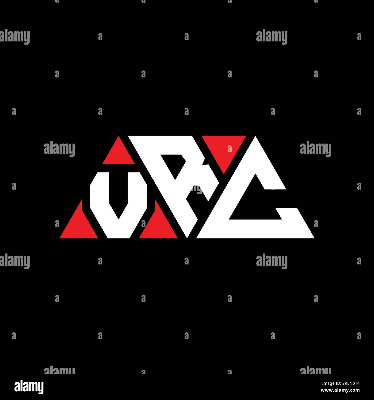 VRC triangle letter logo design with triangle shape. VRC triangle logo ...