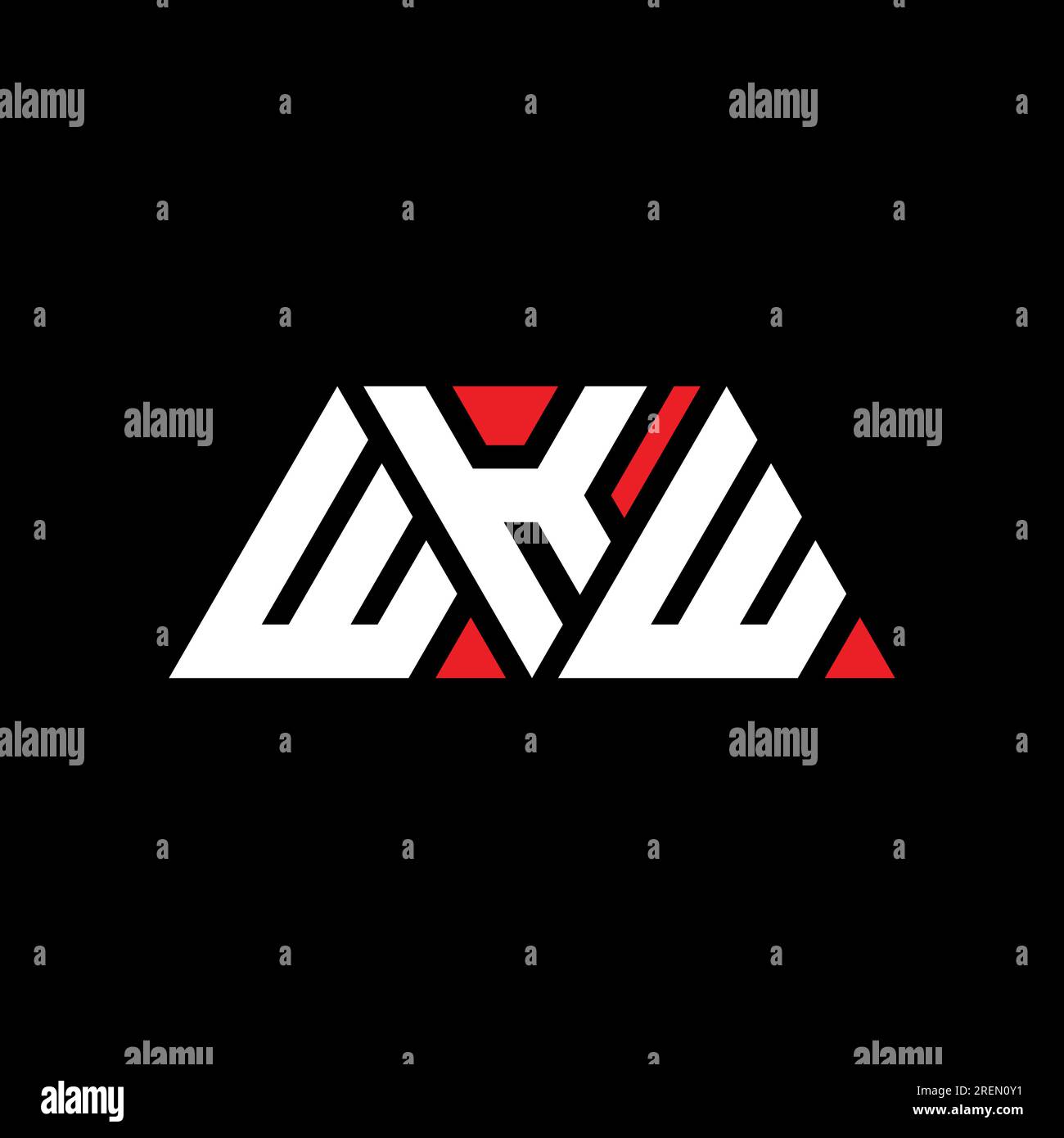 WKW triangle letter logo design with triangle shape. WKW triangle logo ...