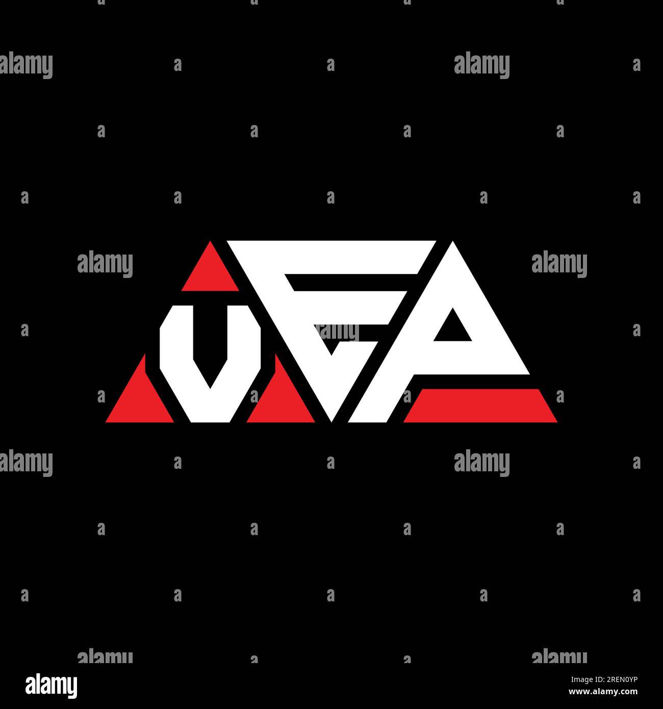 VEP triangle letter logo design with triangle shape. VEP triangle logo ...
