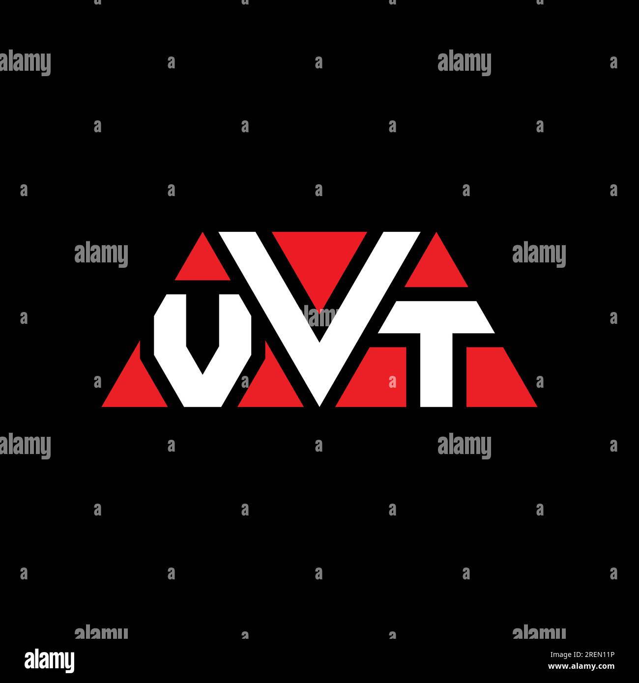 VVT triangle letter logo design with triangle shape. VVT triangle logo ...