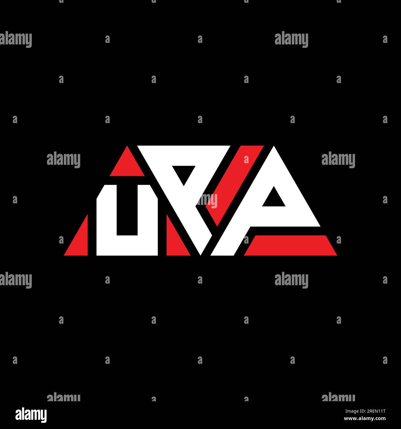 UPP triangle letter logo design with triangle shape. UPP triangle logo ...