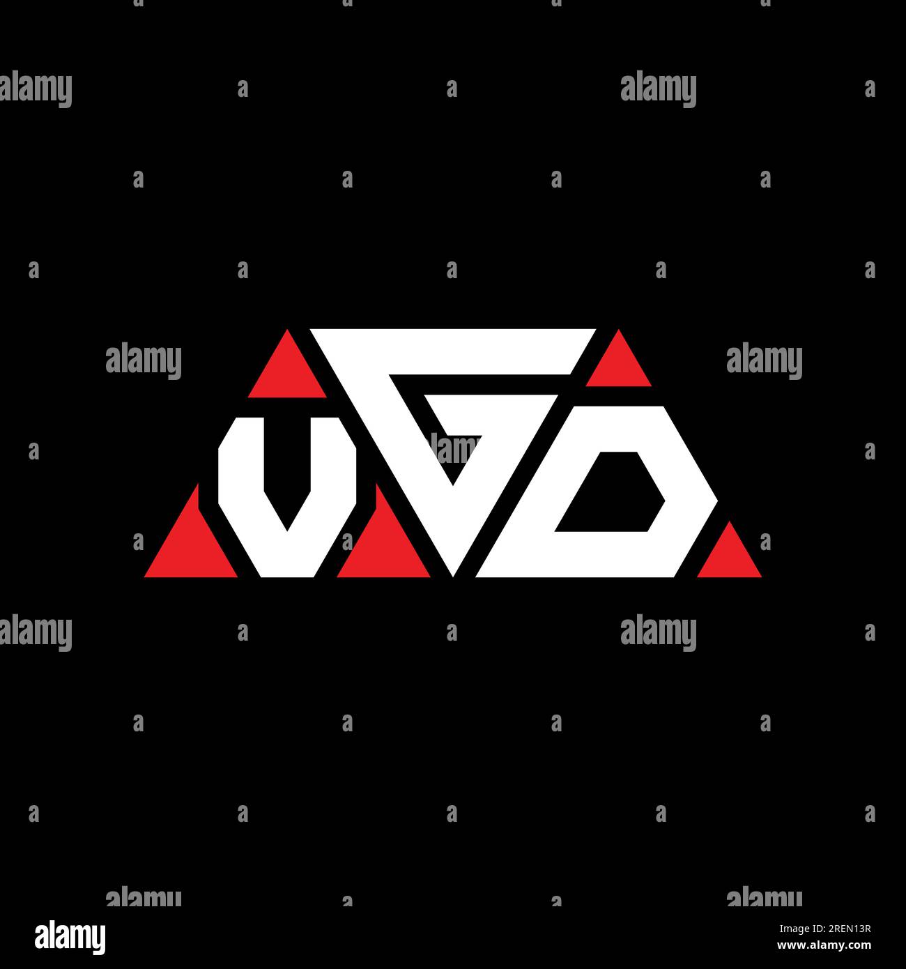 VGD triangle letter logo design with triangle shape. VGD triangle logo ...