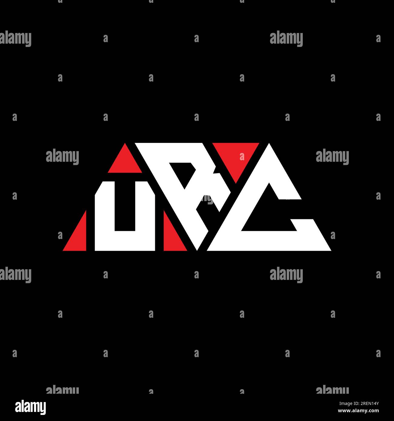 URC triangle letter logo design with triangle shape. URC triangle logo ...
