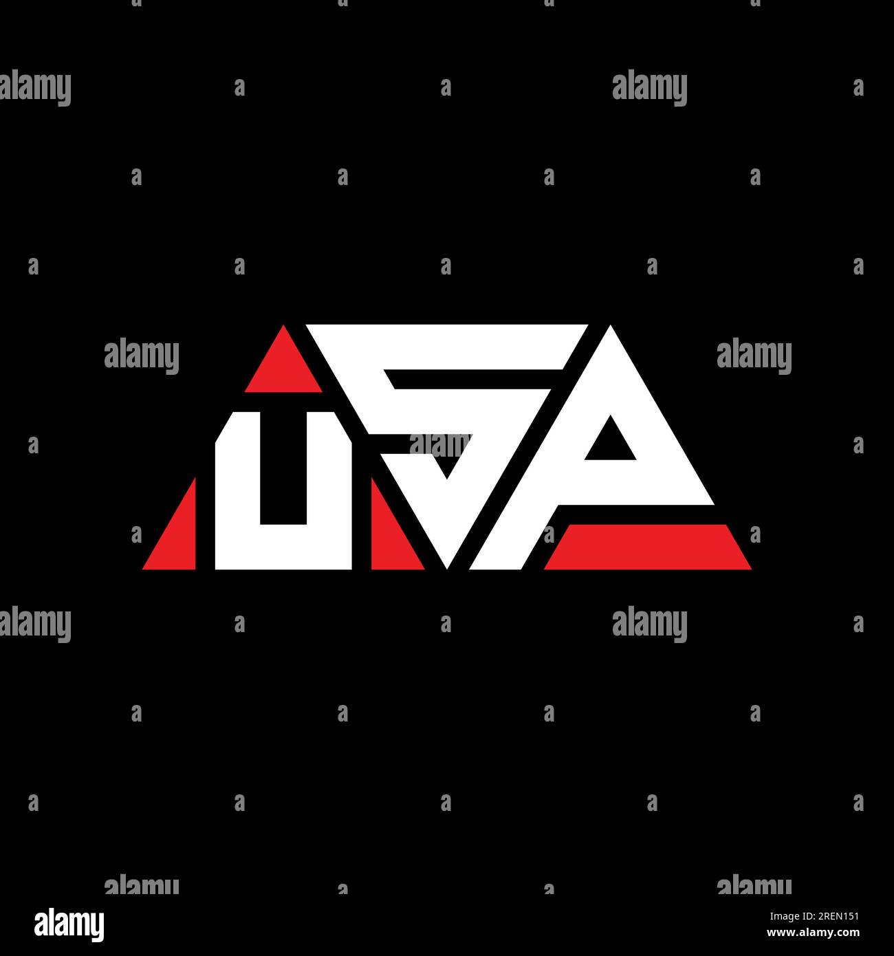 USP triangle letter logo design with triangle shape. USP triangle logo ...