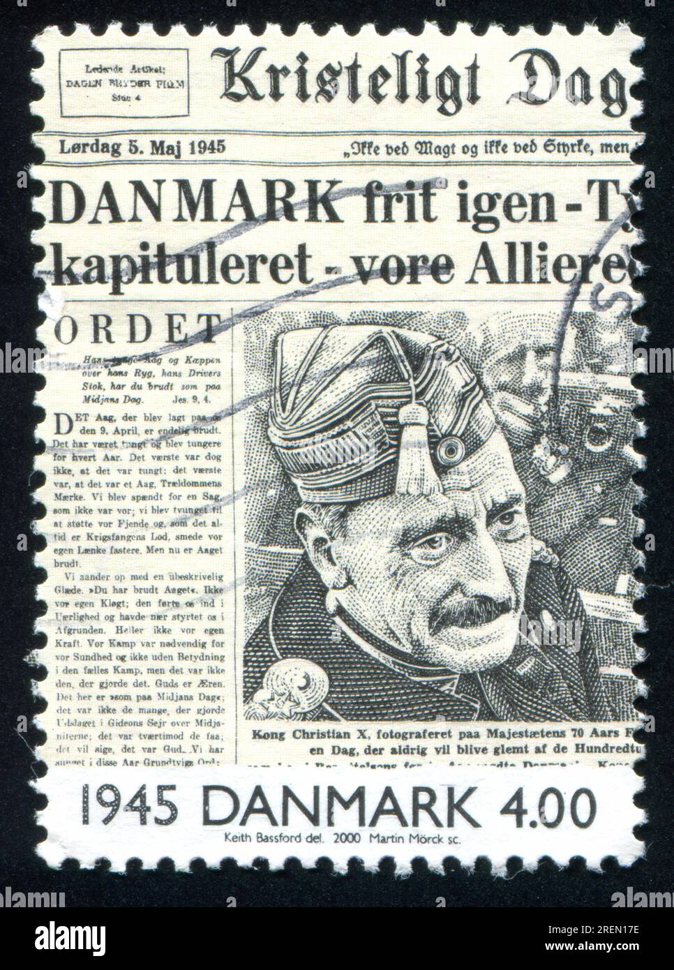 DENMARK - CIRCA 2000: stamp printed by Denmark, shows Liberation of ...