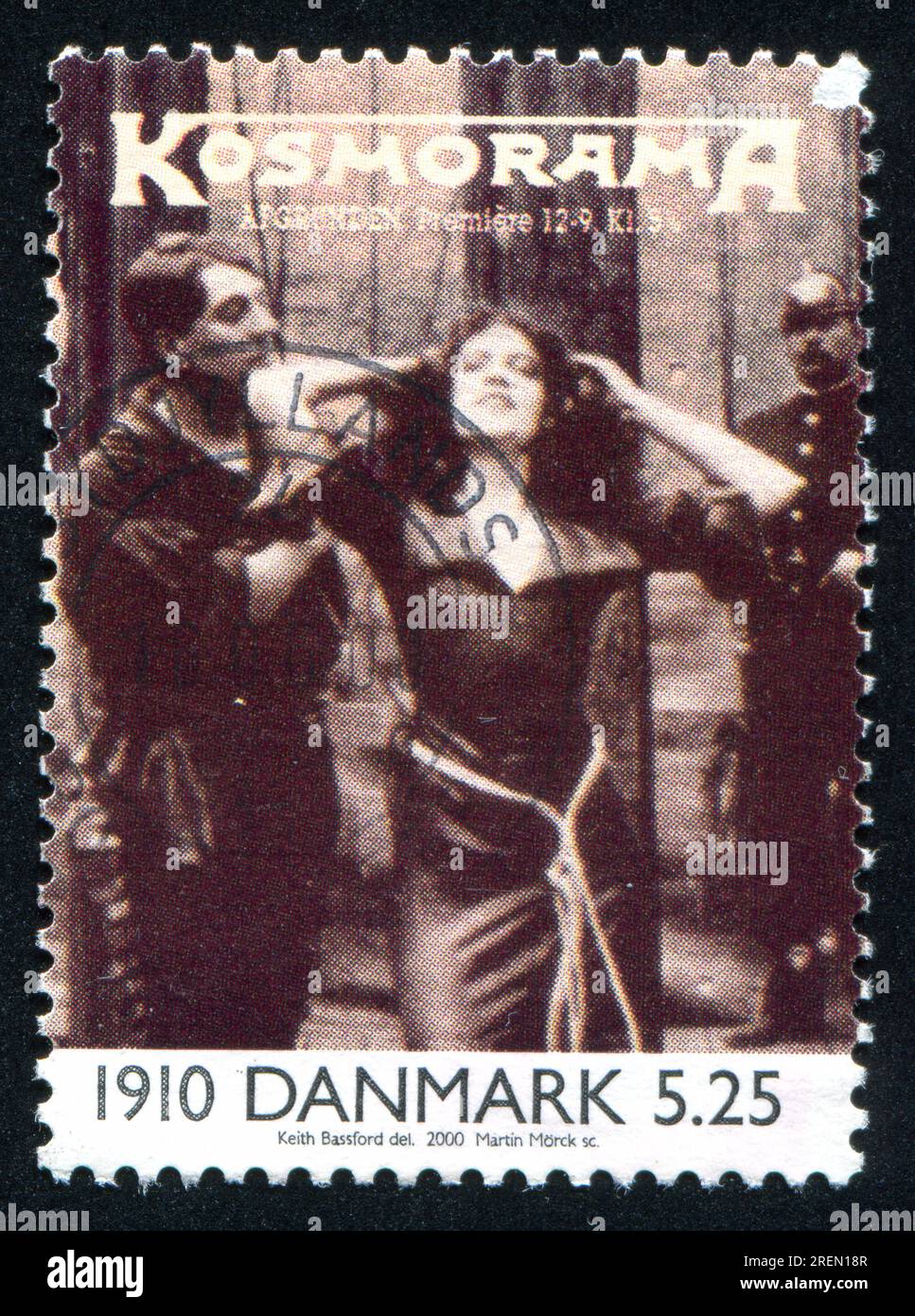 DENMARK - CIRCA 2000: stamp printed by Denmark, shows Asta Nielsen and ...
