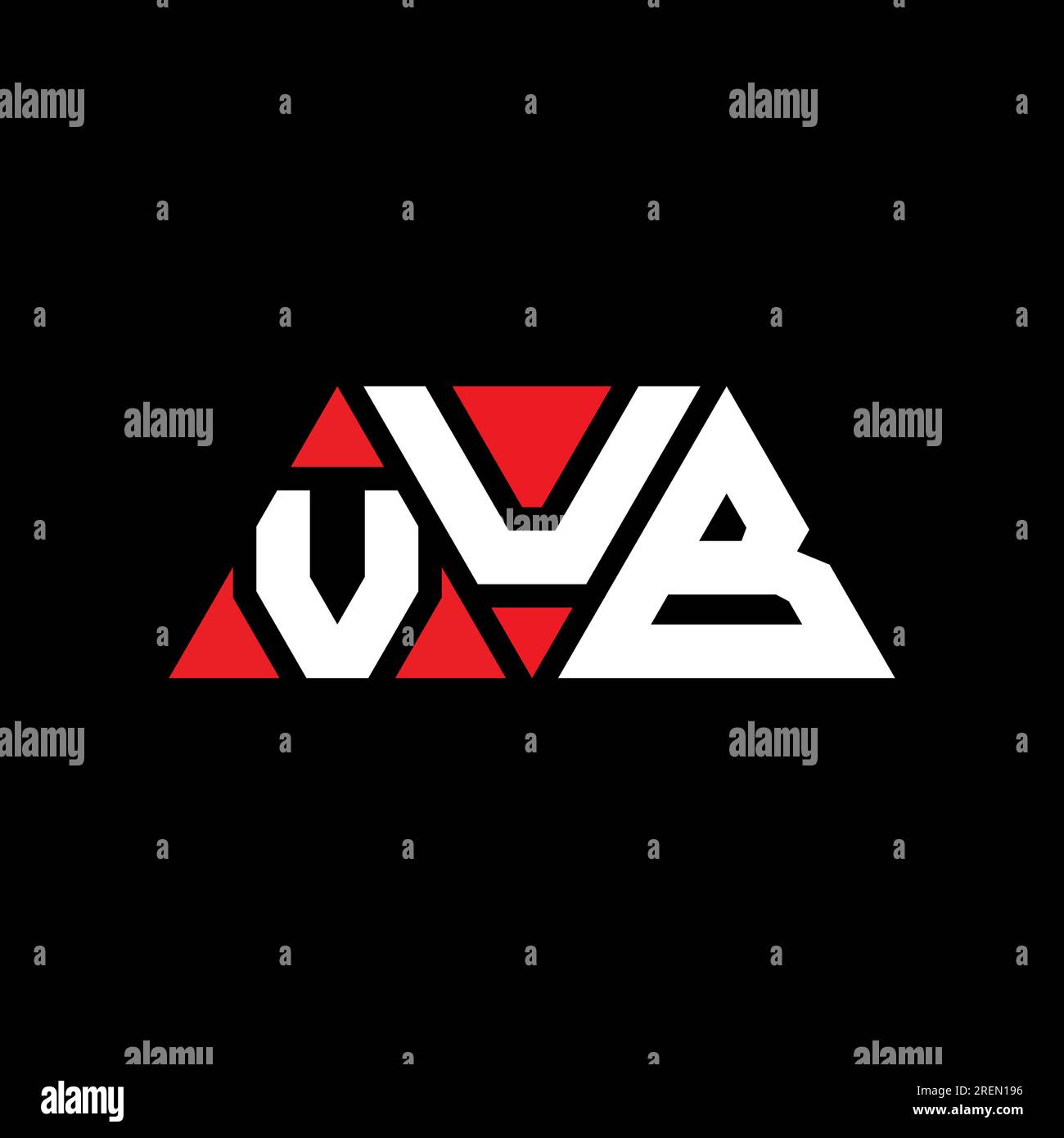 VUB triangle letter logo design with triangle shape. VUB triangle logo ...
