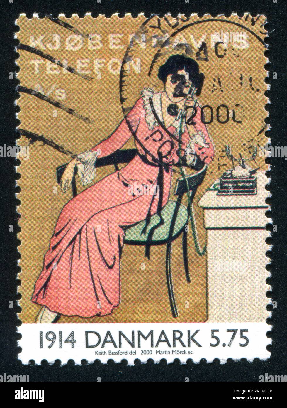 DENMARK - CIRCA 2000: stamp printed by Denmark, shows Advertising ...