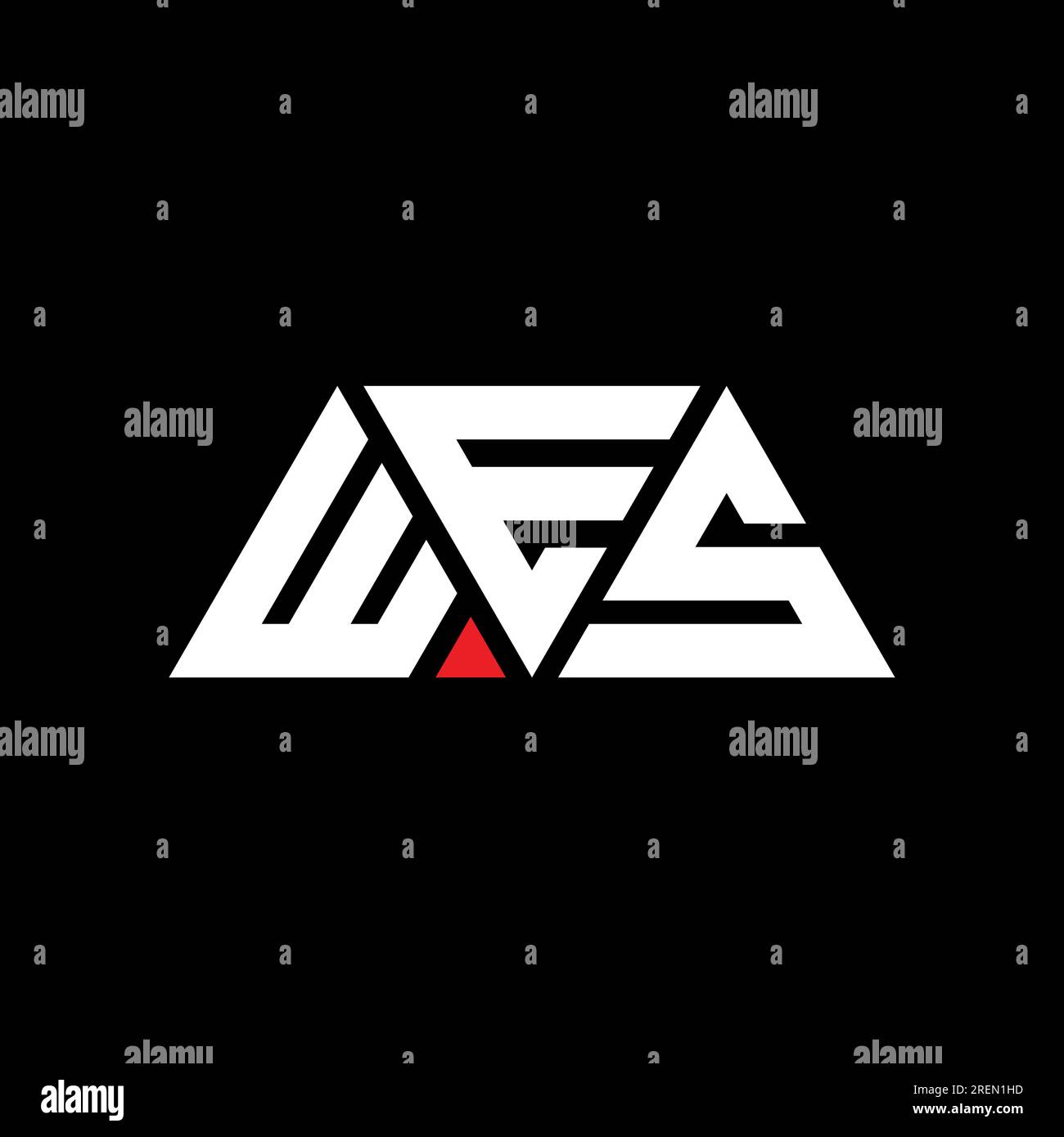 WES triangle letter logo design with triangle shape. WES triangle logo ...