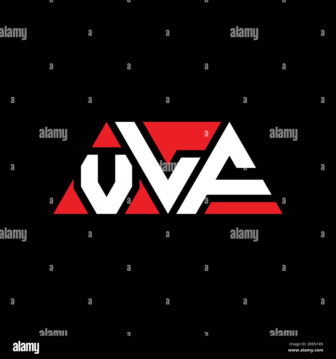 VLF triangle letter logo design with triangle shape. VLF triangle logo ...