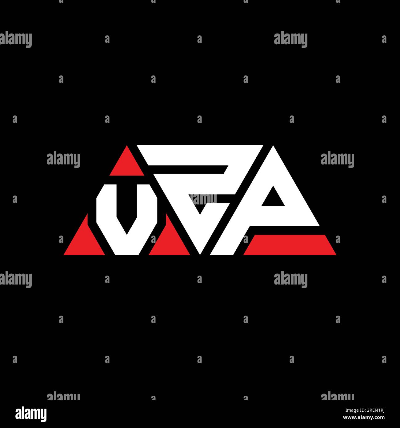 VZP triangle letter logo design with triangle shape. VZP triangle logo ...