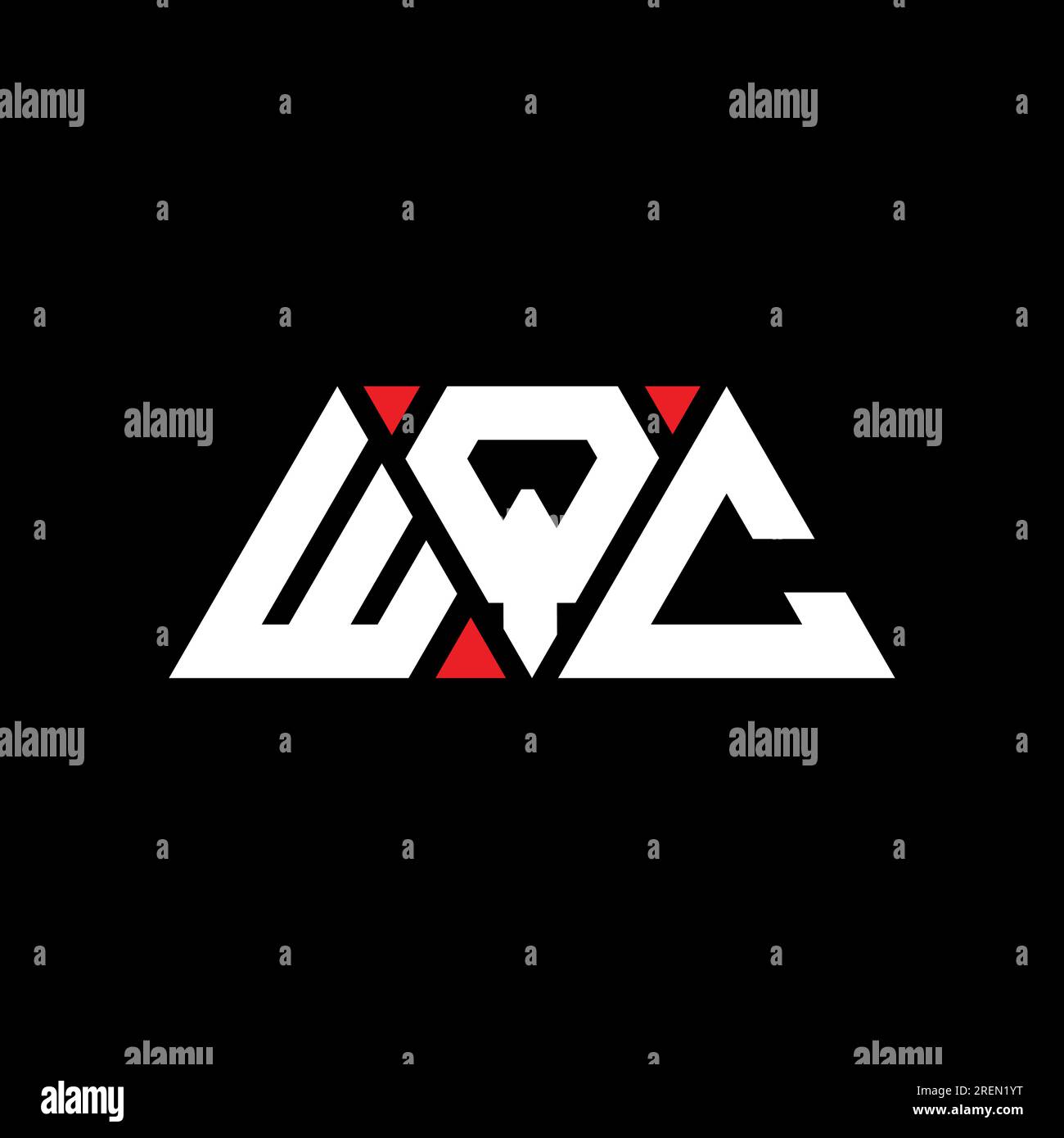 WQC triangle letter logo design with triangle shape. WQC triangle logo ...
