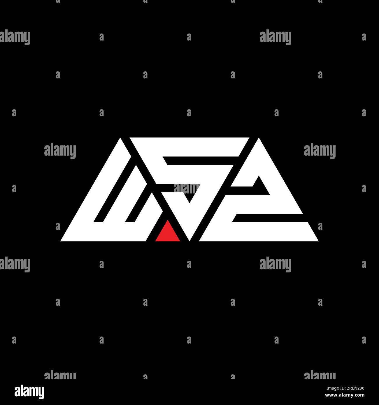 WSZ triangle letter logo design with triangle shape. WSZ triangle logo design monogram. WSZ ...