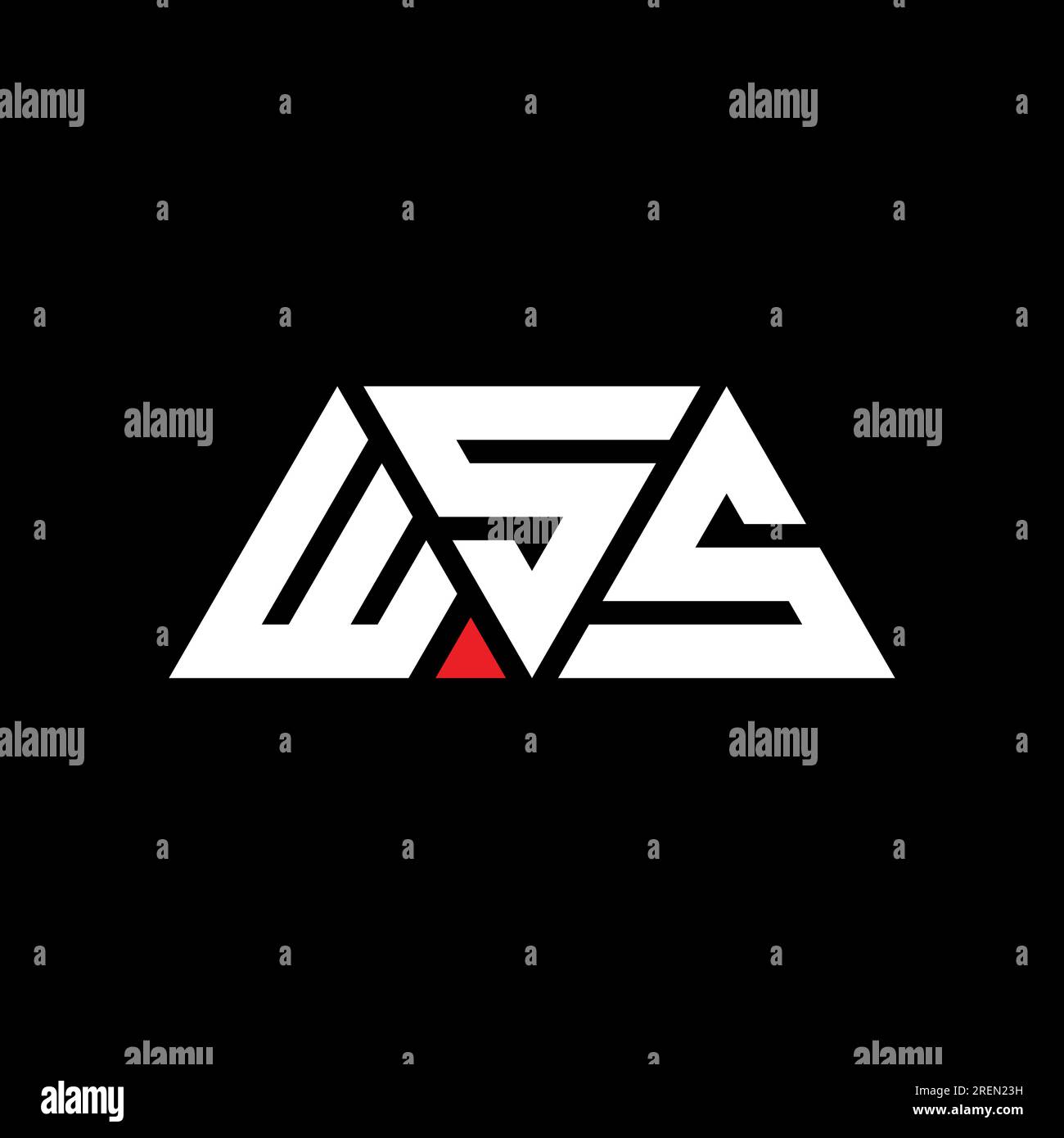 WSS triangle letter logo design with triangle shape. WSS triangle logo ...