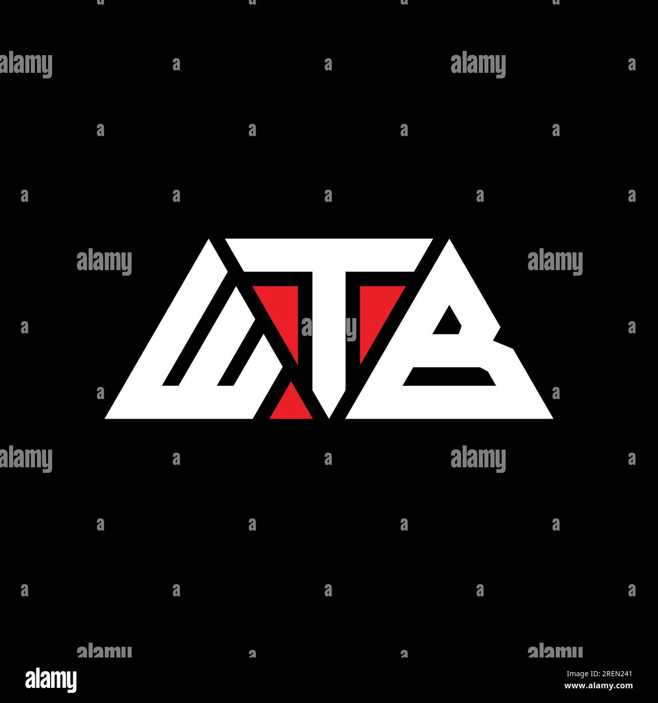 WTB triangle letter logo design with triangle shape. WTB triangle logo ...