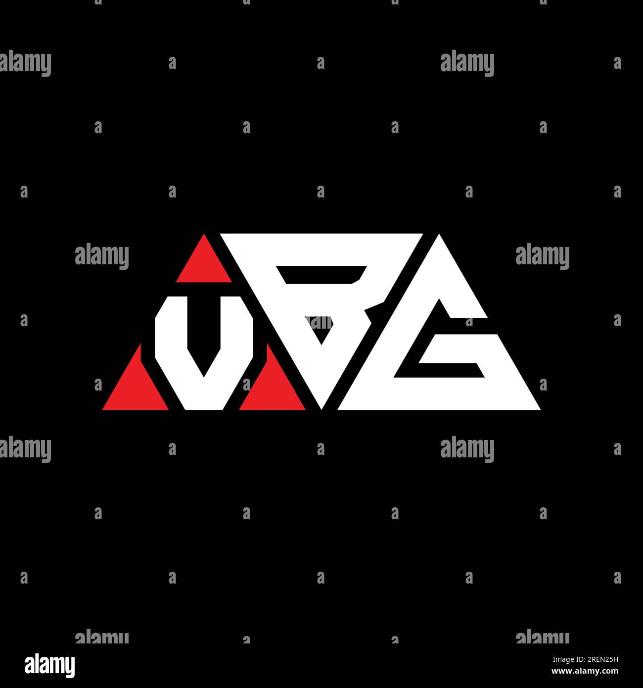 Vbg Triangle Letter Logo Design With Triangle Shape Vbg Triangle Logo
