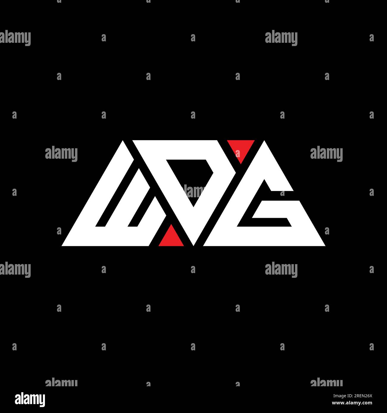 WDG triangle letter logo design with triangle shape. WDG triangle logo ...