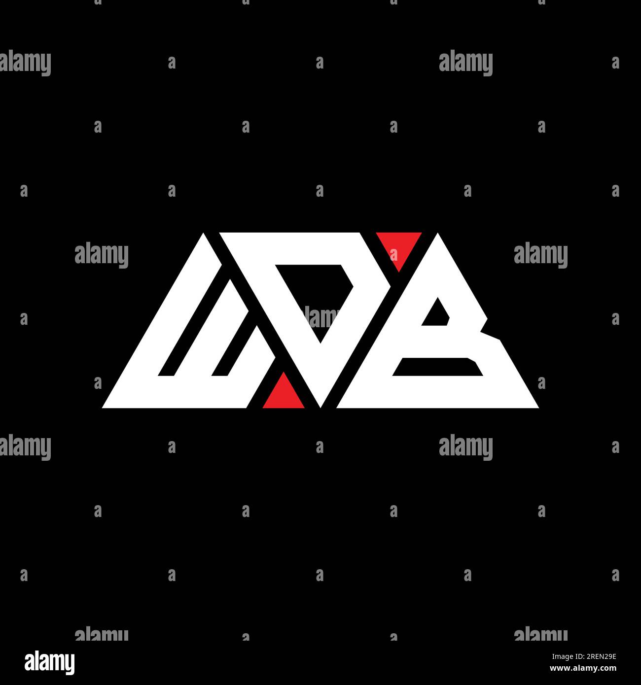 WDB triangle letter logo design with triangle shape. WDB triangle logo ...