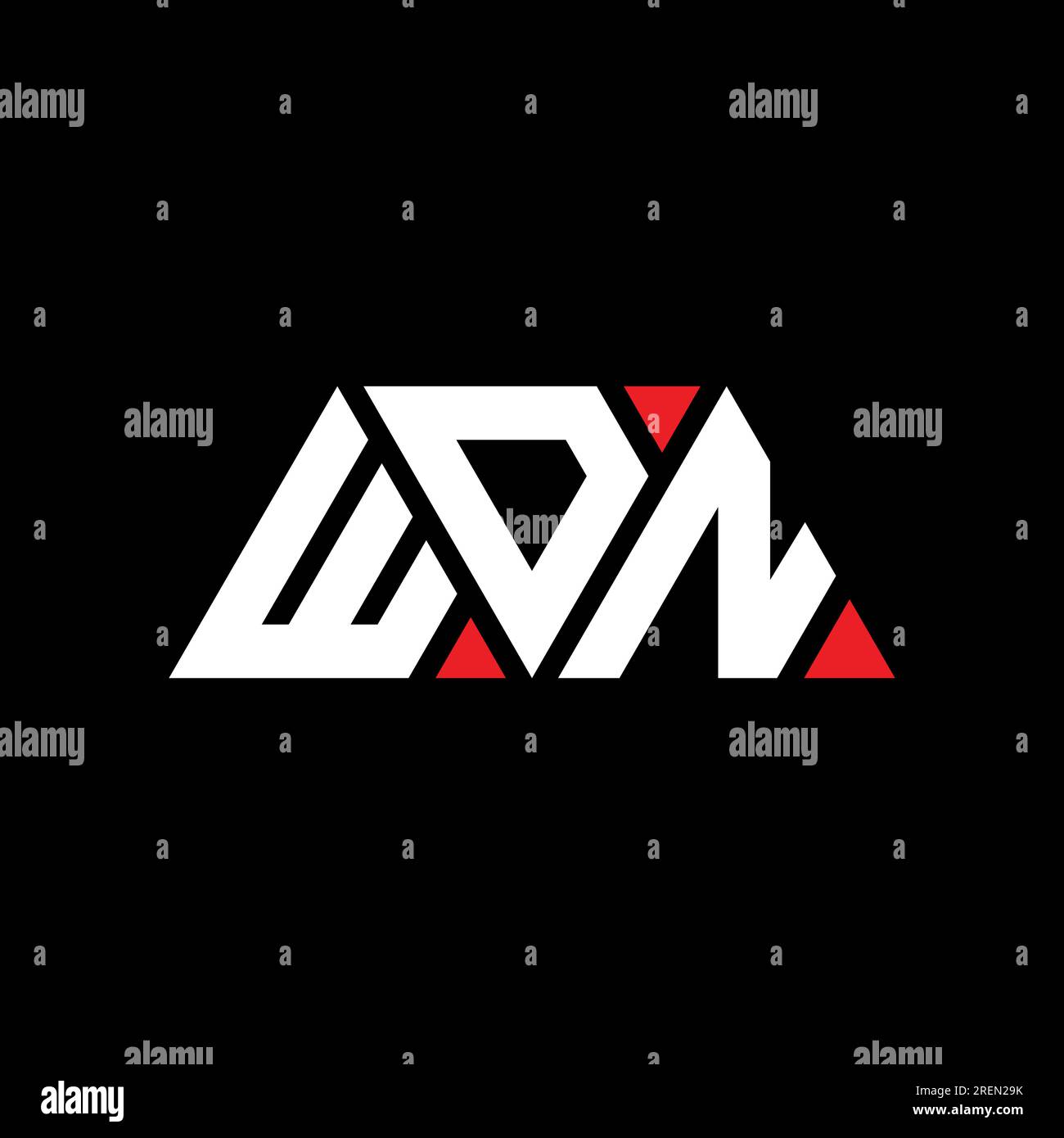 WDN triangle letter logo design with triangle shape. WDN triangle logo ...