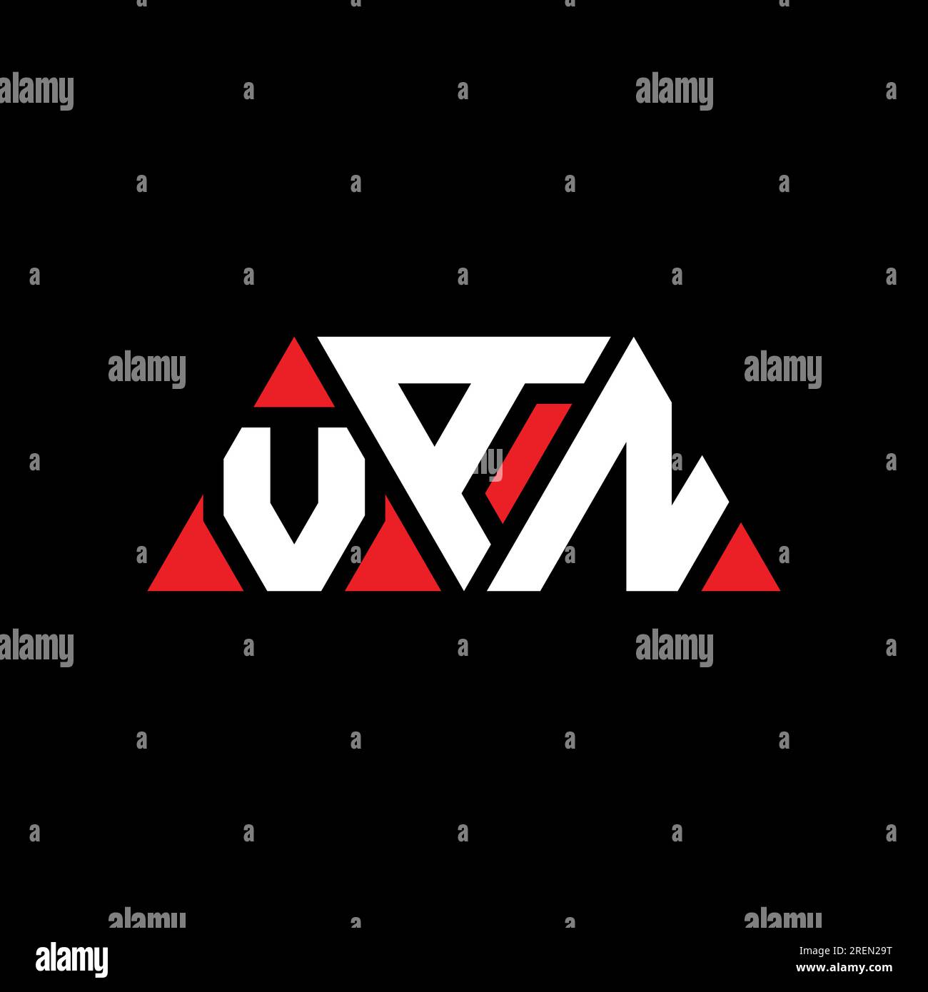 VAN triangle letter logo design with triangle shape. VAN triangle logo ...