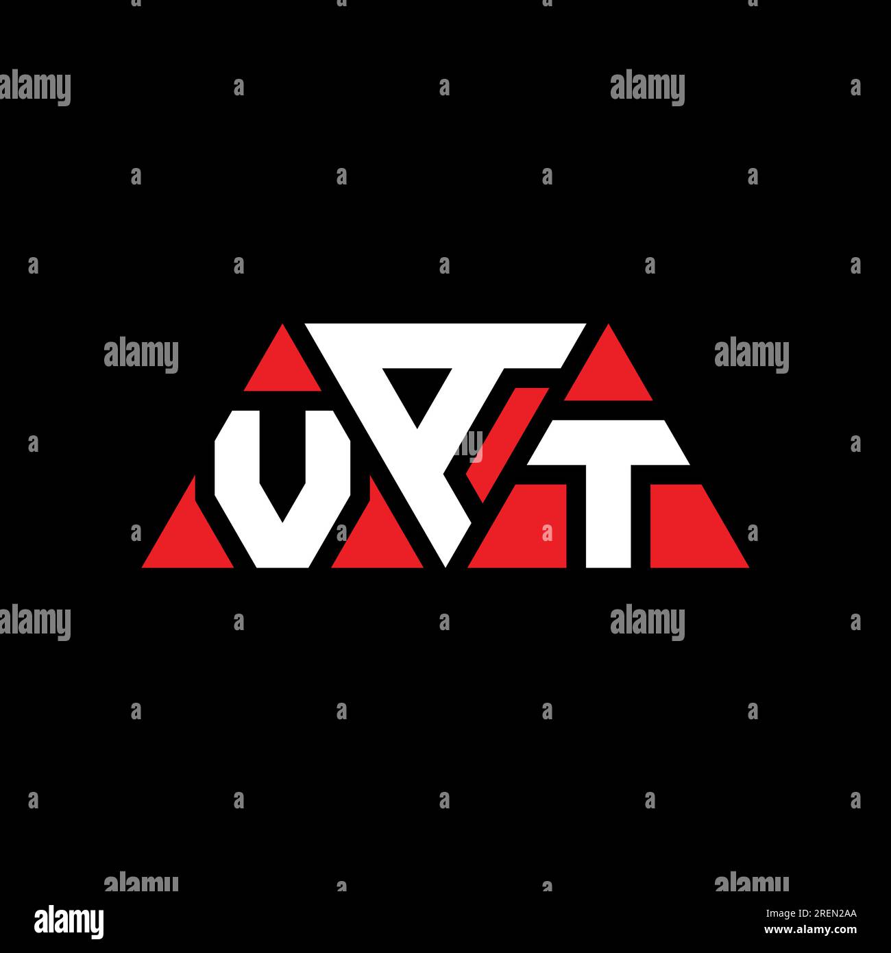 VAT triangle letter logo design with triangle shape. VAT triangle logo ...