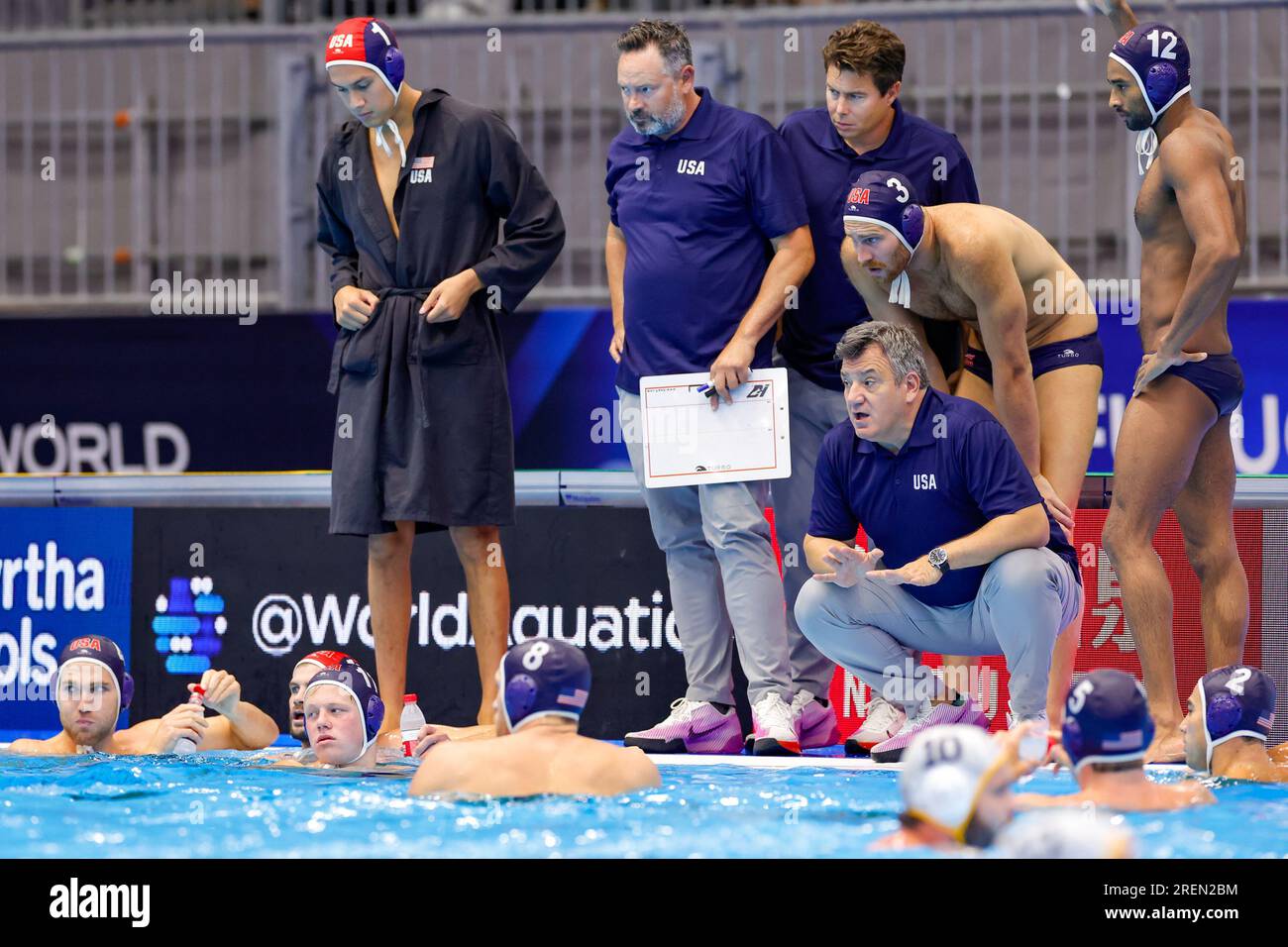 Fukuoka, Japan. 29th July, 2023. FUKUOKA, JAPAN - JULY 29: headcoach ...