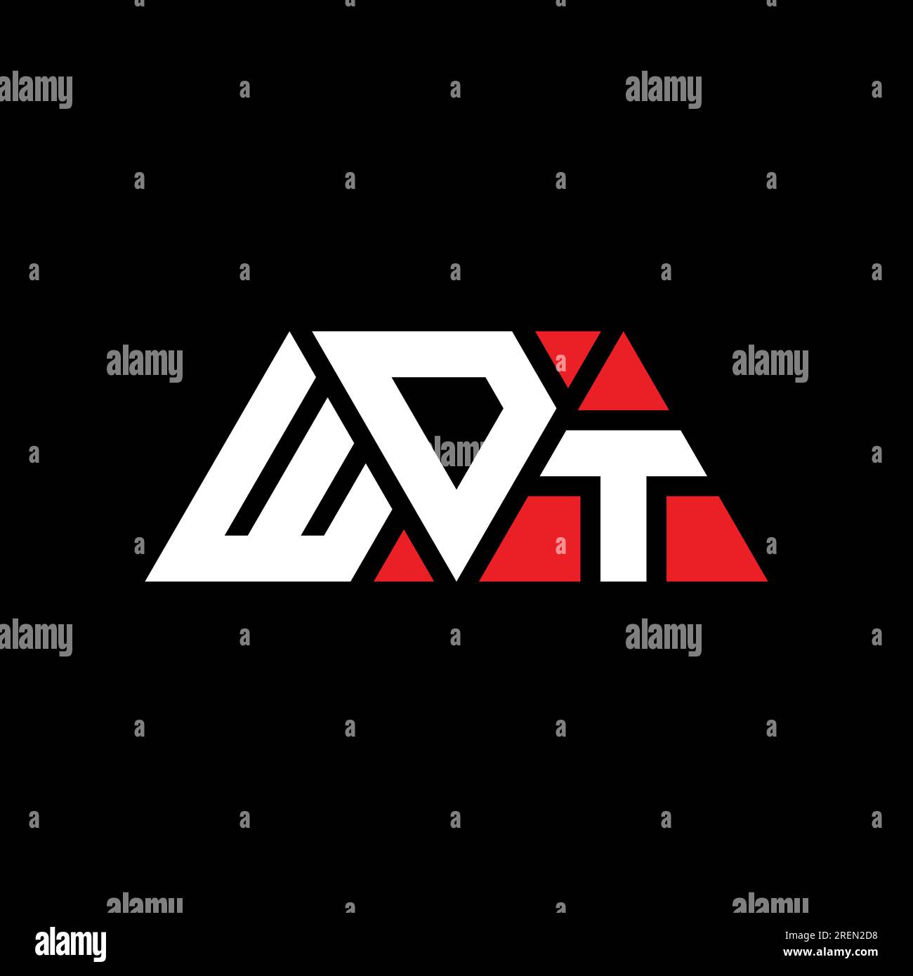 WDT triangle letter logo design with triangle shape. WDT triangle logo ...