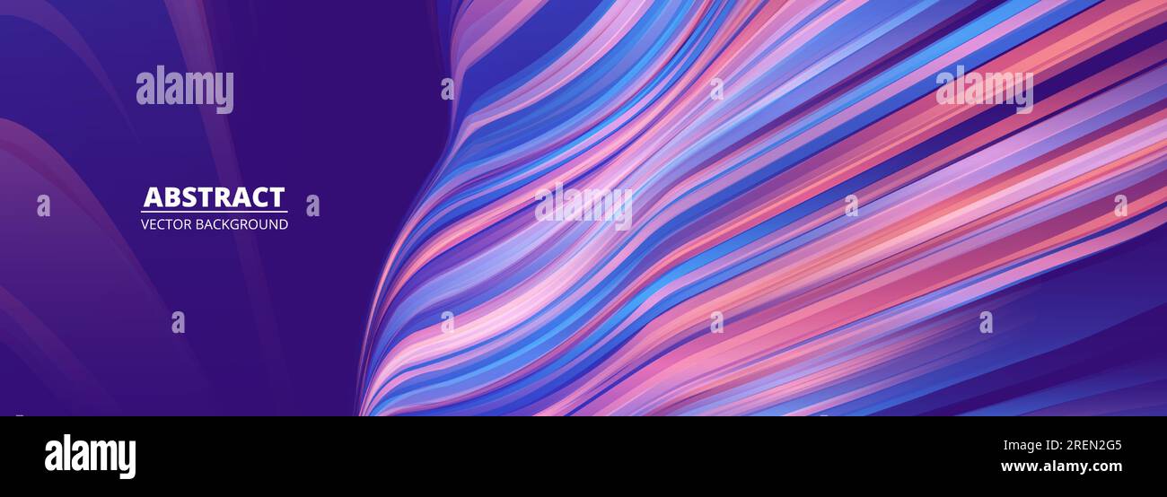 Vector modern abstract background with colorful wave lines. Vector illustration Stock Vector ...