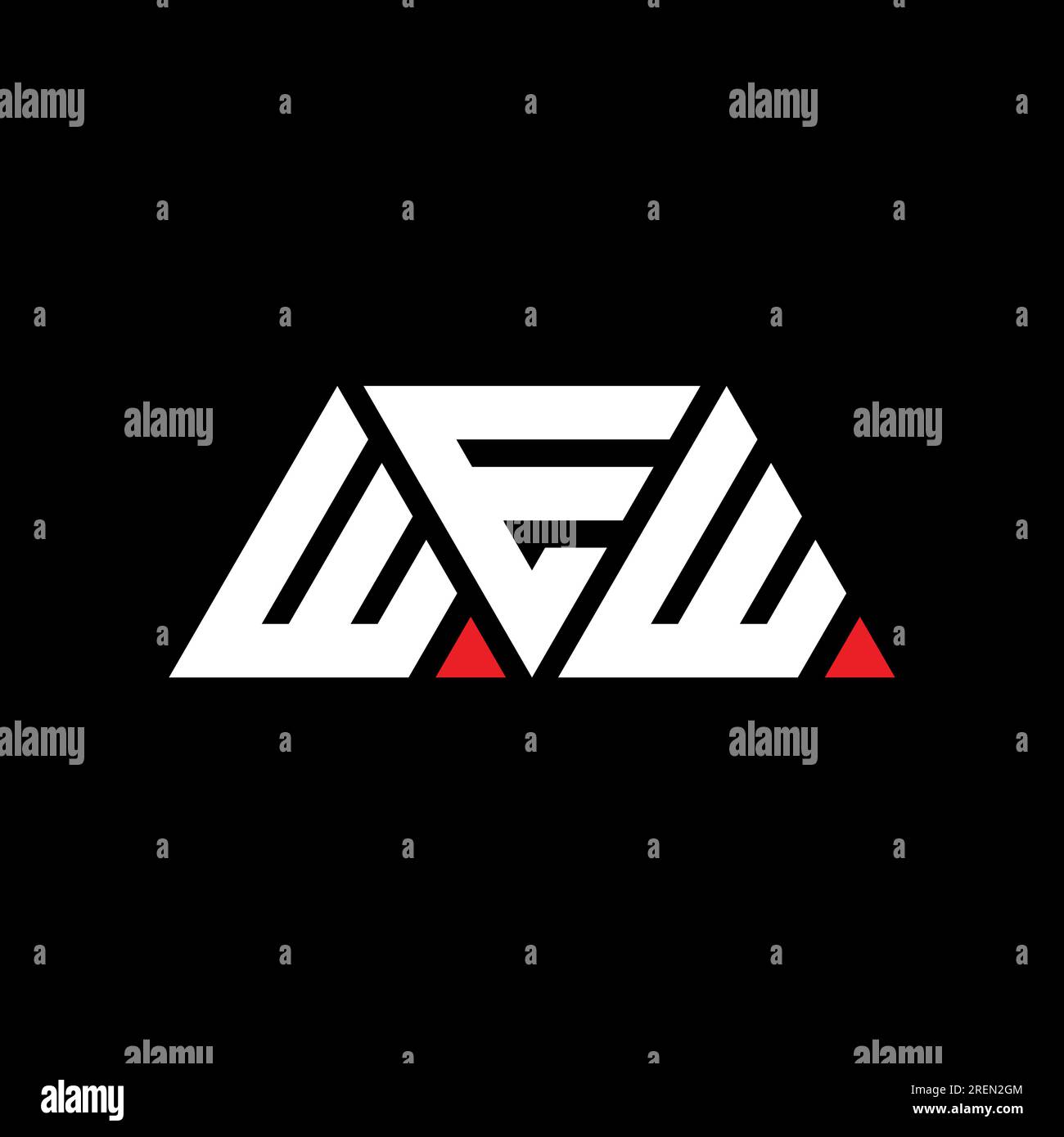 WEW triangle letter logo design with triangle shape. WEW triangle logo ...