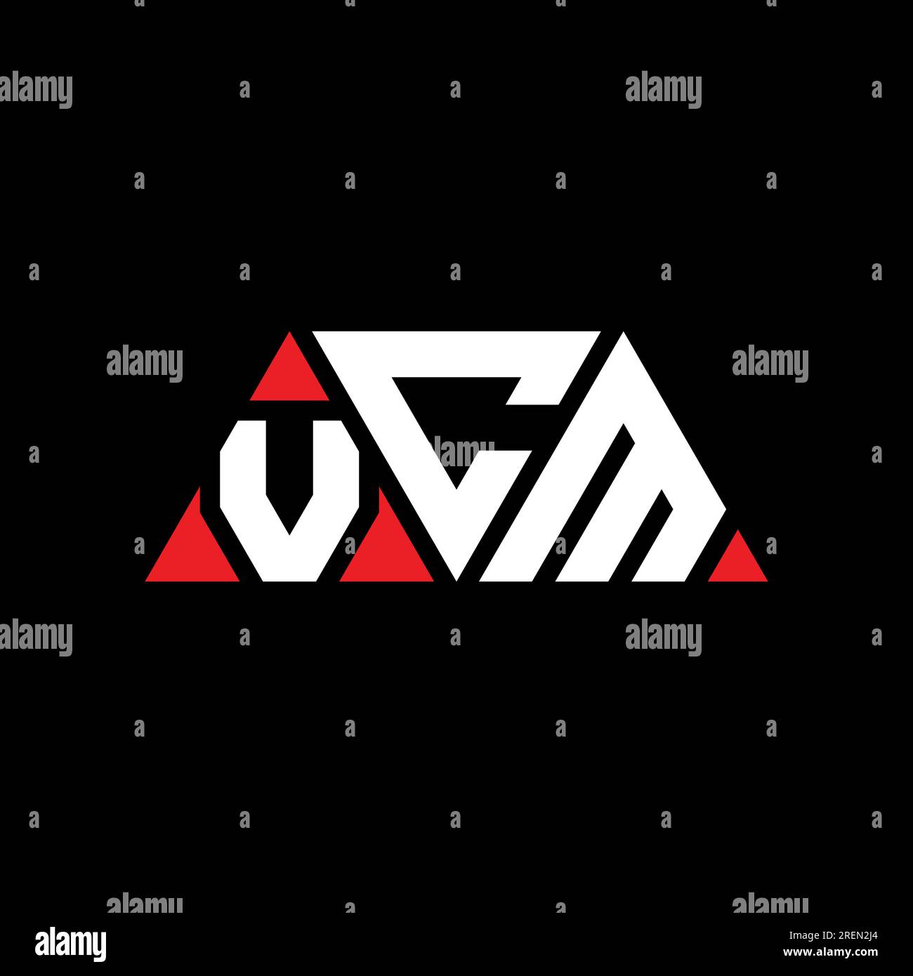 VCM triangle letter logo design with triangle shape. VCM triangle logo ...