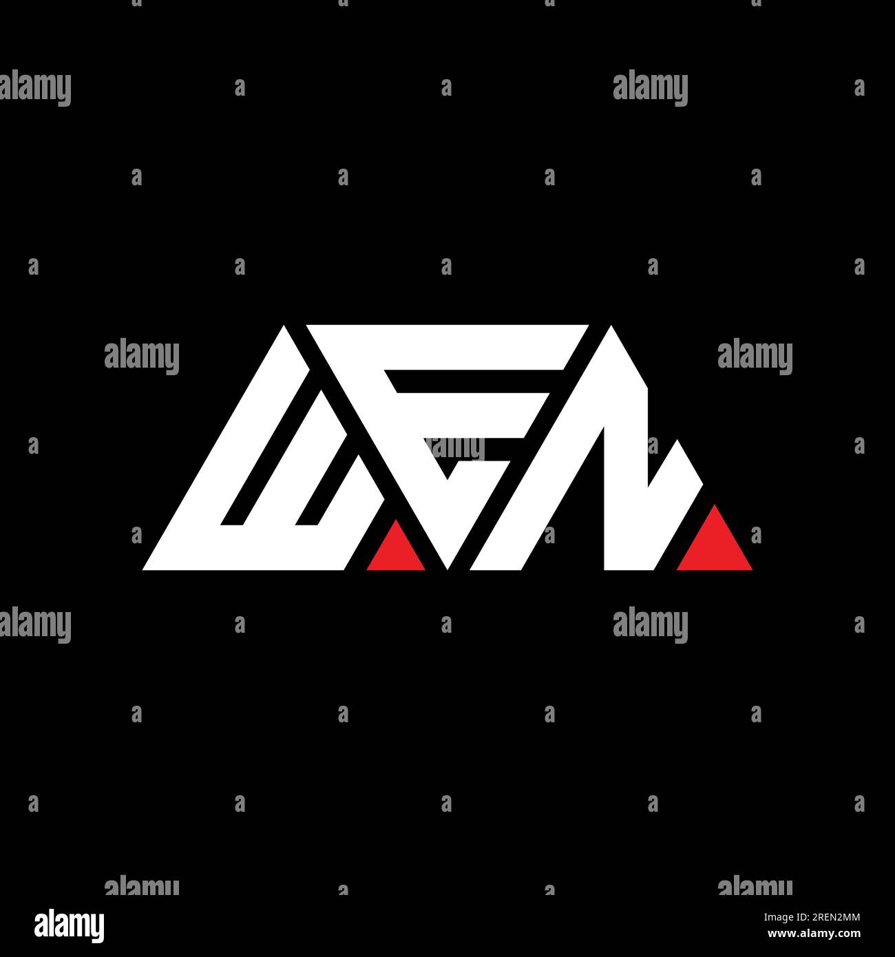 WEN triangle letter logo design with triangle shape. WEN triangle logo ...