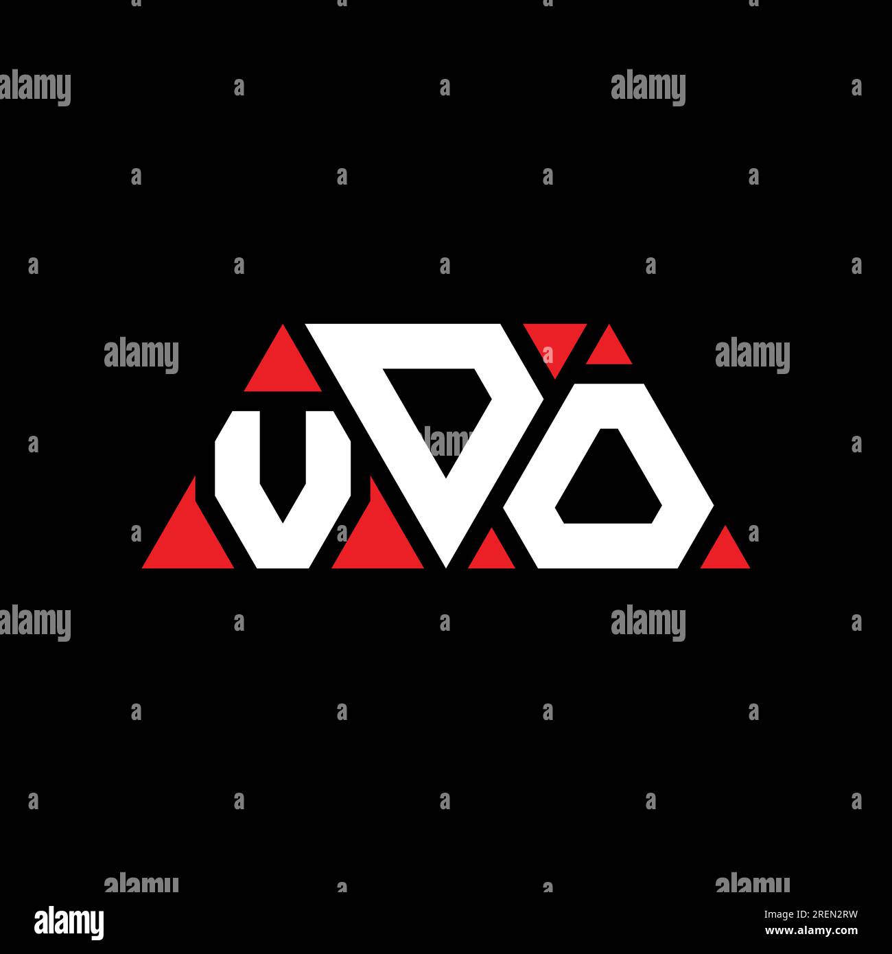 VDO triangle letter logo design with triangle shape. VDO triangle logo ...