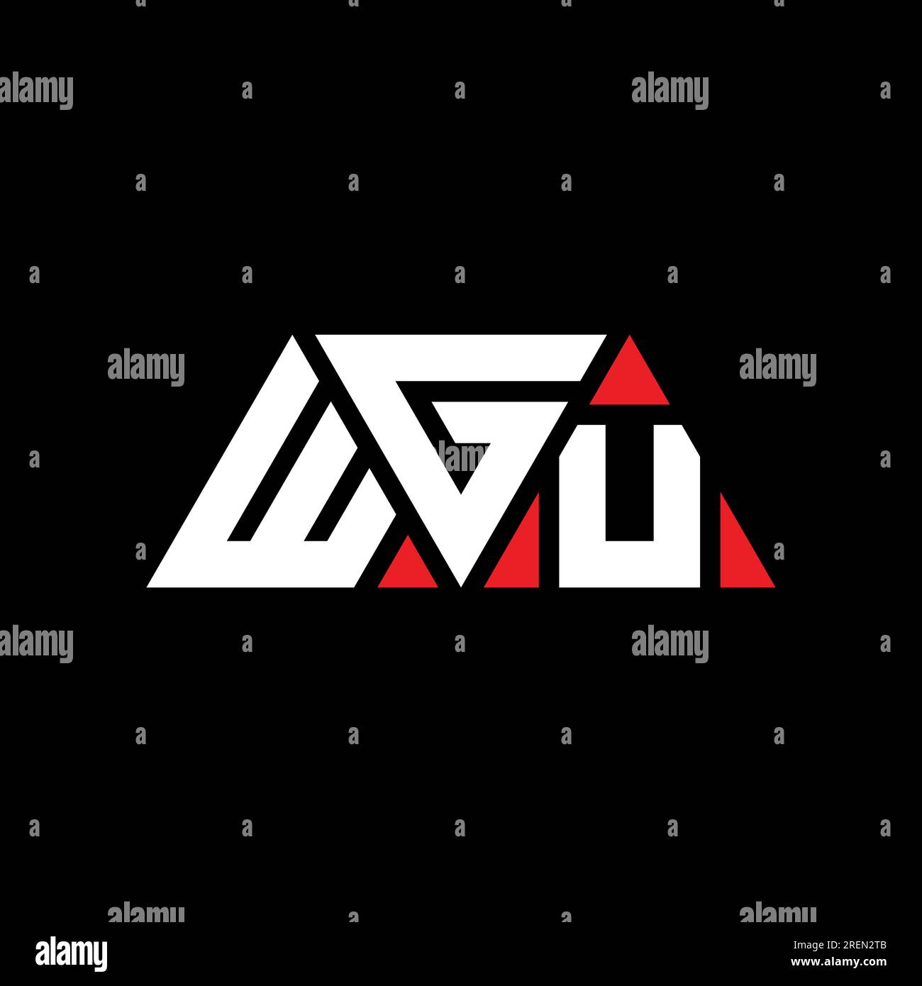WGU triangle letter logo design with triangle shape. WGU triangle logo ...