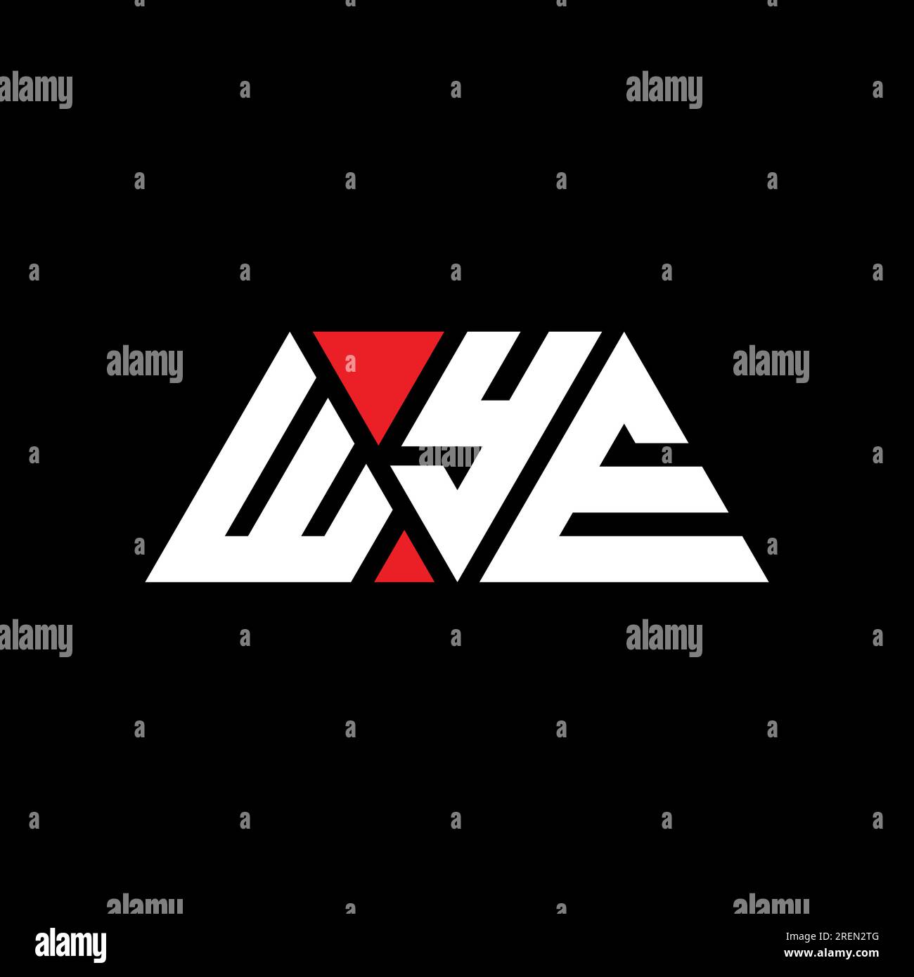 WYE triangle letter logo design with triangle shape. WYE triangle logo ...
