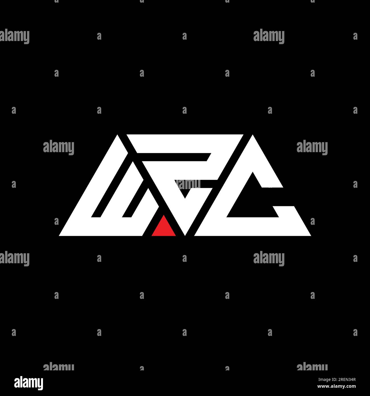 WZC triangle letter logo design with triangle shape. WZC triangle logo ...