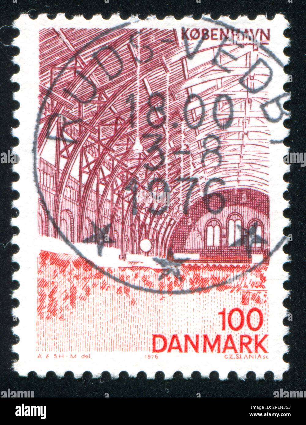 DENMARK - CIRCA 1976: stamp printed by Denmark, shows Copenhagen Views ...