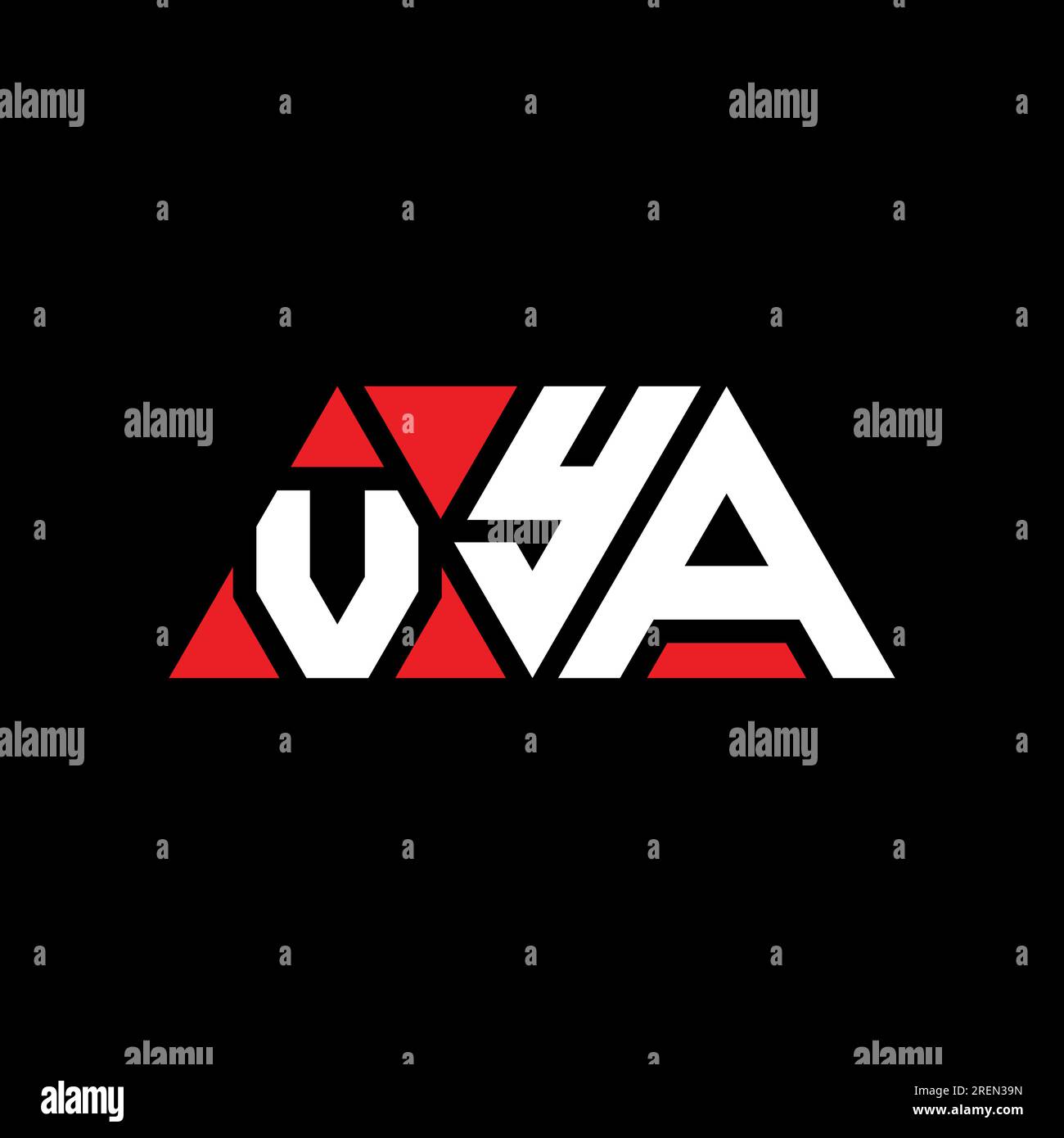 VYA triangle letter logo design with triangle shape. VYA triangle logo ...