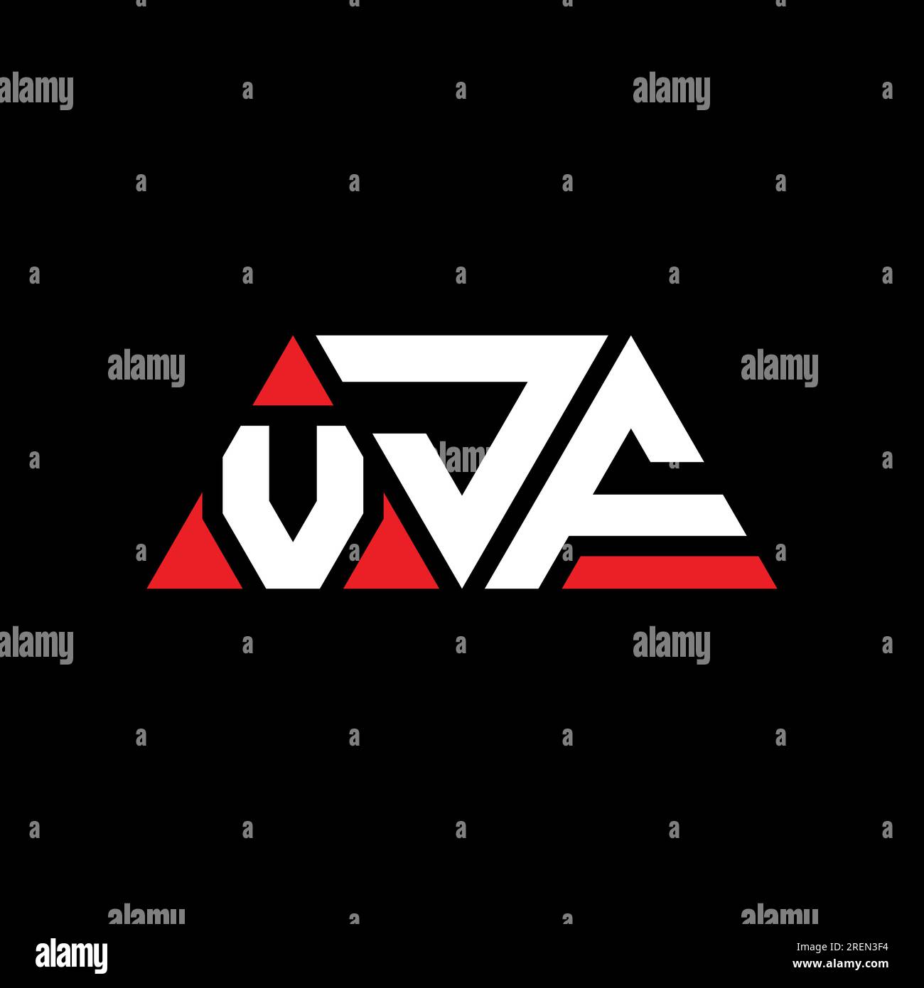 VJF triangle letter logo design with triangle shape. VJF triangle logo ...