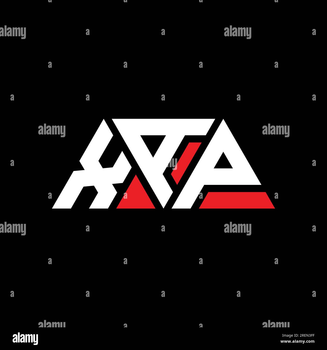 XAP triangle letter logo design with triangle shape. XAP triangle logo ...