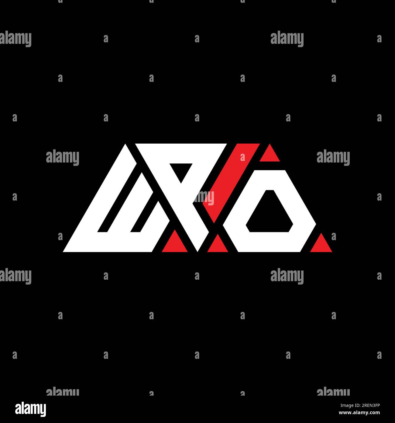 WPO triangle letter logo design with triangle shape. WPO triangle logo ...